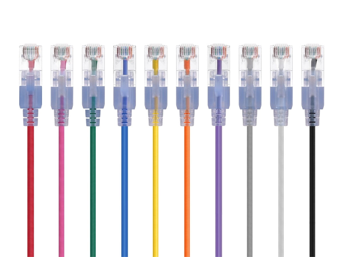 Monoprice SlimRun Cat6A Ethernet Patch Cable - Network Internet Cord ...