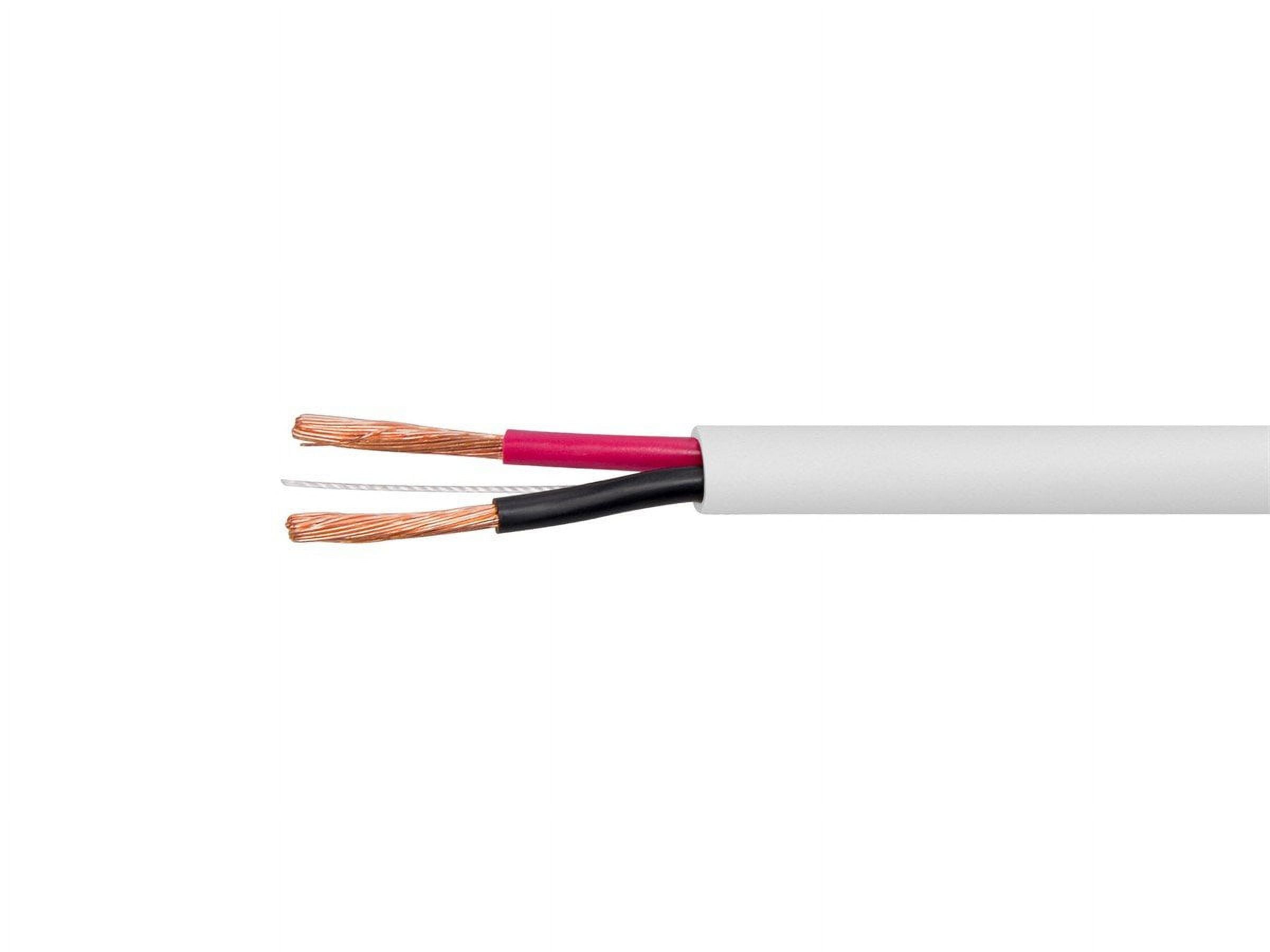 Monoprice Speaker Wire, CL2 Rated, 2-Conductor, 14AWG, 100ft, White ...