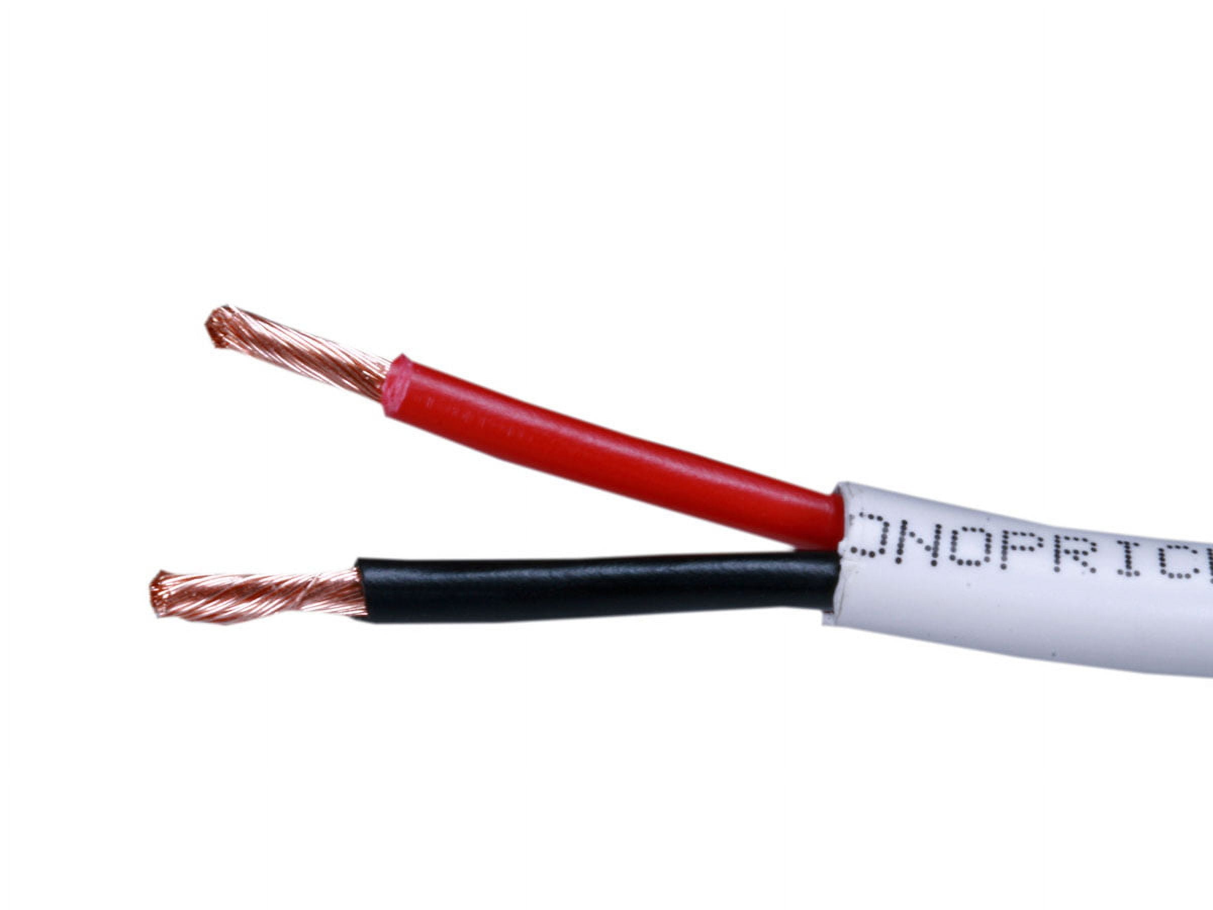 Monoprice Speaker Wire, CL2 Rated, 2-Conductor, 16AWG, 100ft, White ...