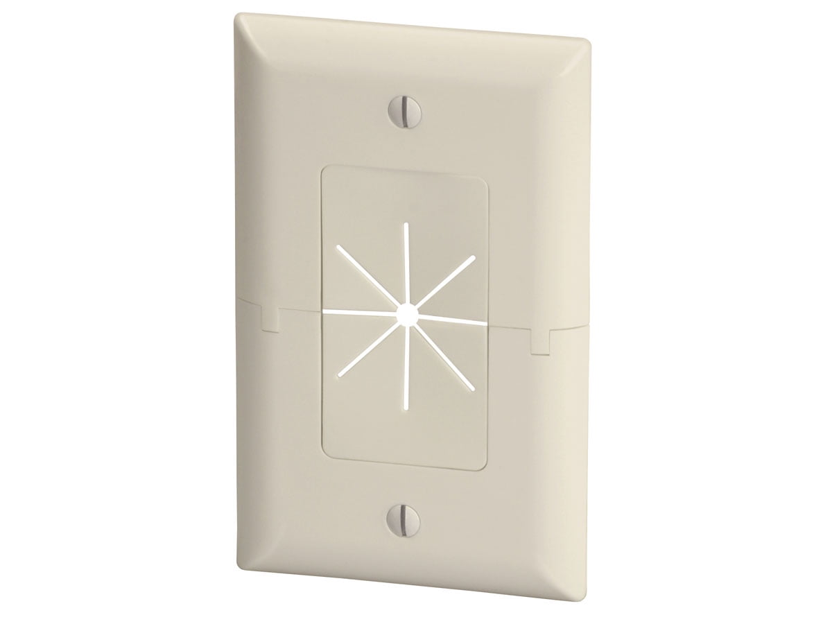 Monoprice Split Plate with Flexible Opening, Lite Almond - Walmart.com