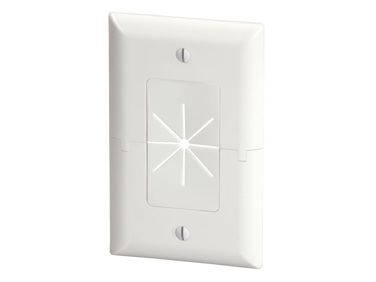 Monoprice Split Plate with Flexible Opening, White - Walmart.com