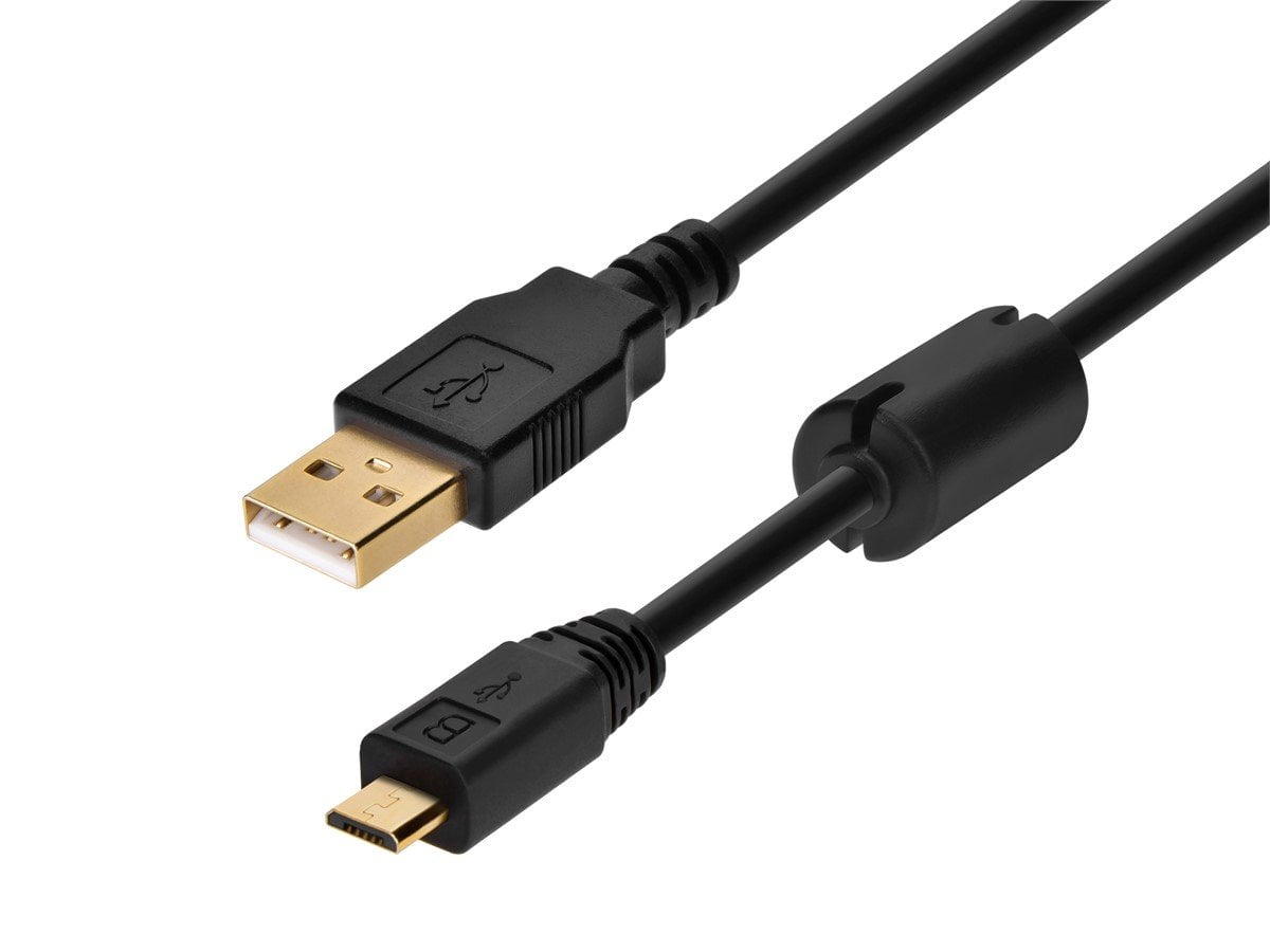 Monoprice USB 2.0 Cable - 15 Feet - Black | USB Type-A Male to Micro ...