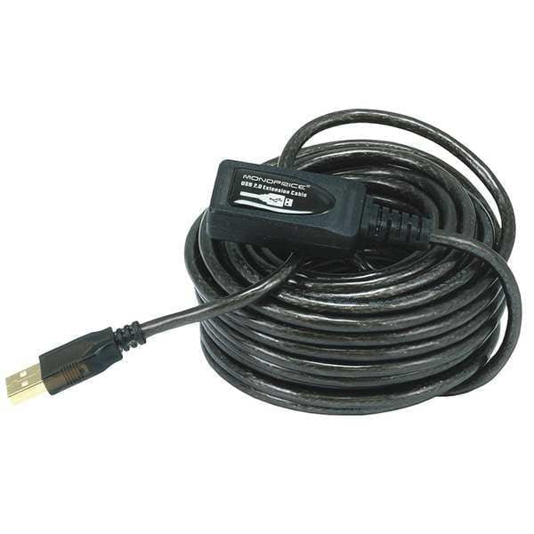 USB2.0 Active Ext.Cable,32ft.L,Blk MONOPRICE 6149 - Walmart Business ...