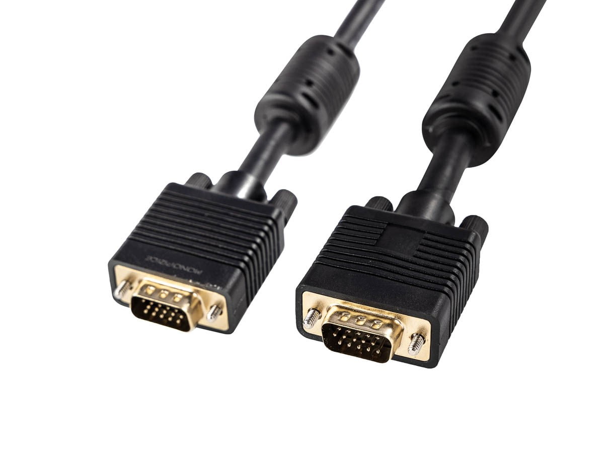 Monoprice Super VGA Cable - 10 Feet - Black | Male to Male Monitor ...