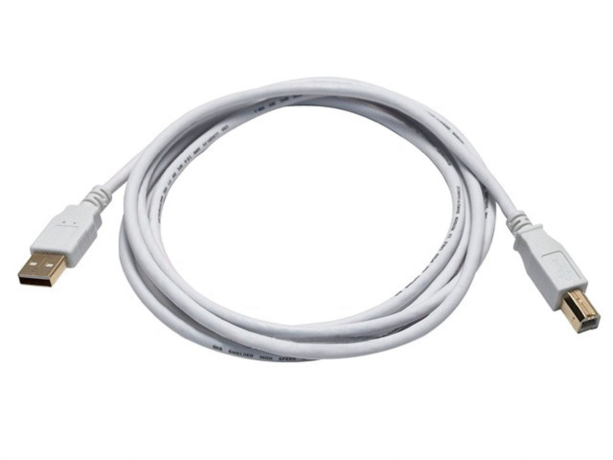 Monoprice USB 2.0 Cable - 6 Feet - White | USB Type-A Male to USB Type ...