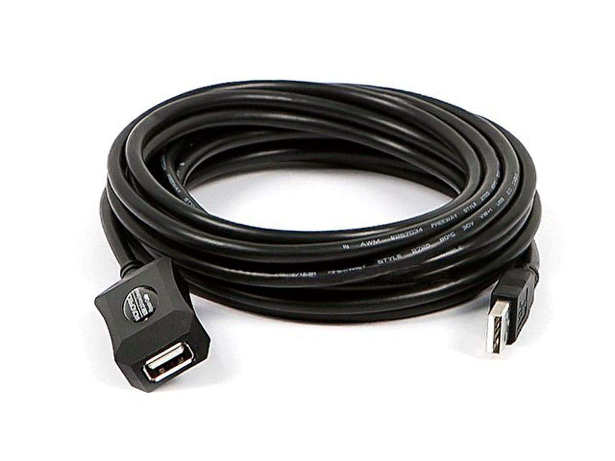 Monoprice USB 2.0 Male to Female Active Extension/Repeater Cable - Use ...