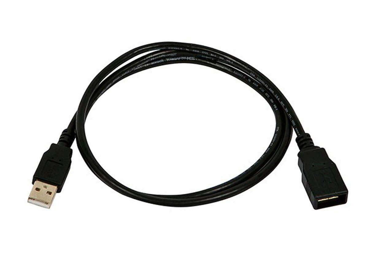 Monoprice USB 2.0 Type-A Male to Type-A Female Extension Cable - Gold ...