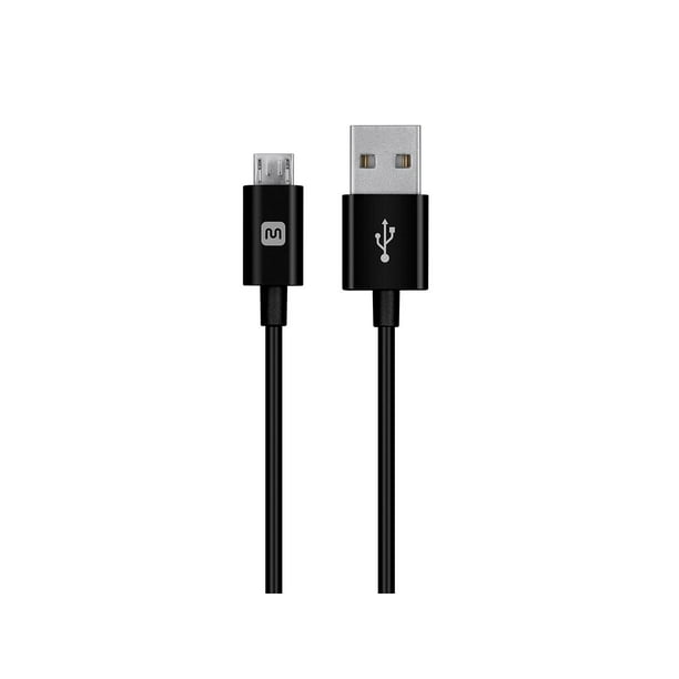 Monoprice USB-A to Micro B Cable - 6 Feet - Black, Polycarbonate ...