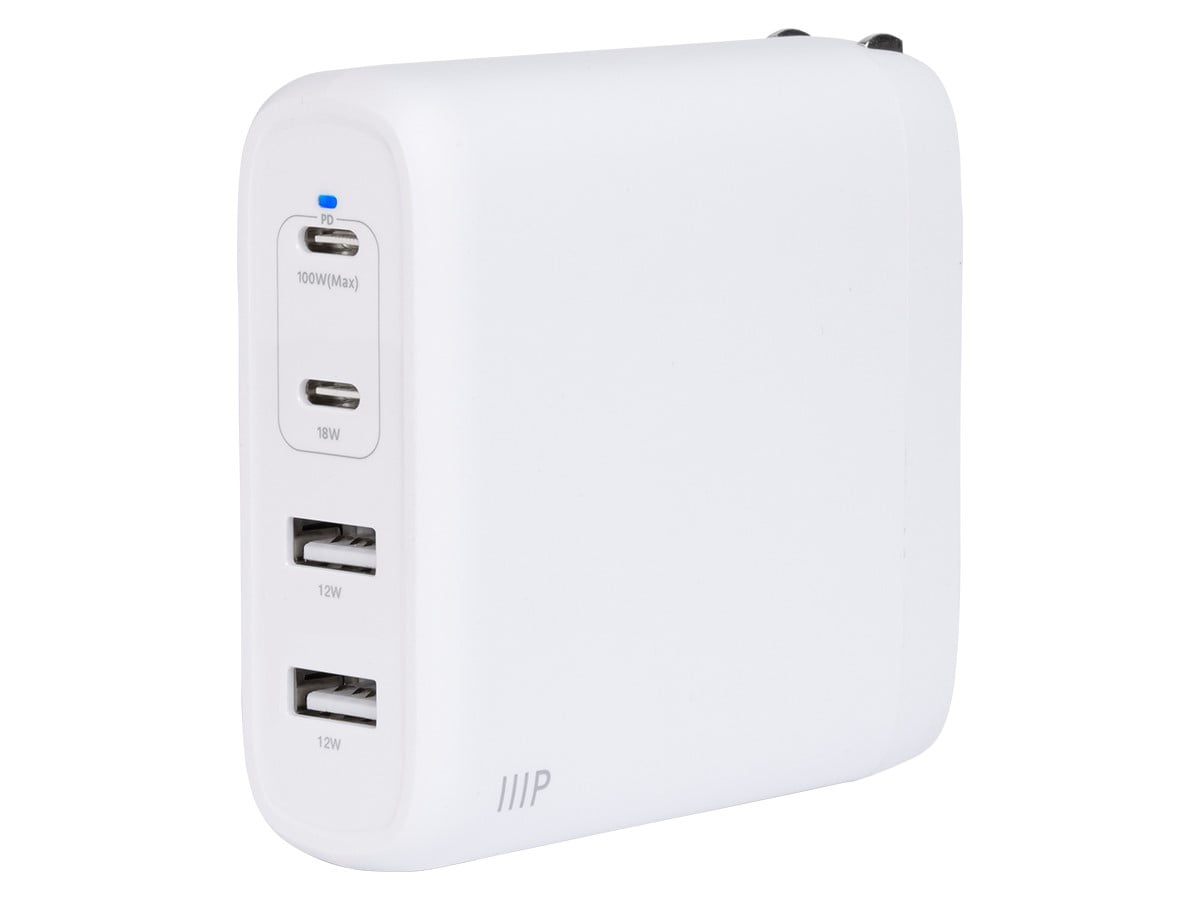 Monoprice 100W 4-Port GaN Charger - Fast Charge, Foldable, PD ...