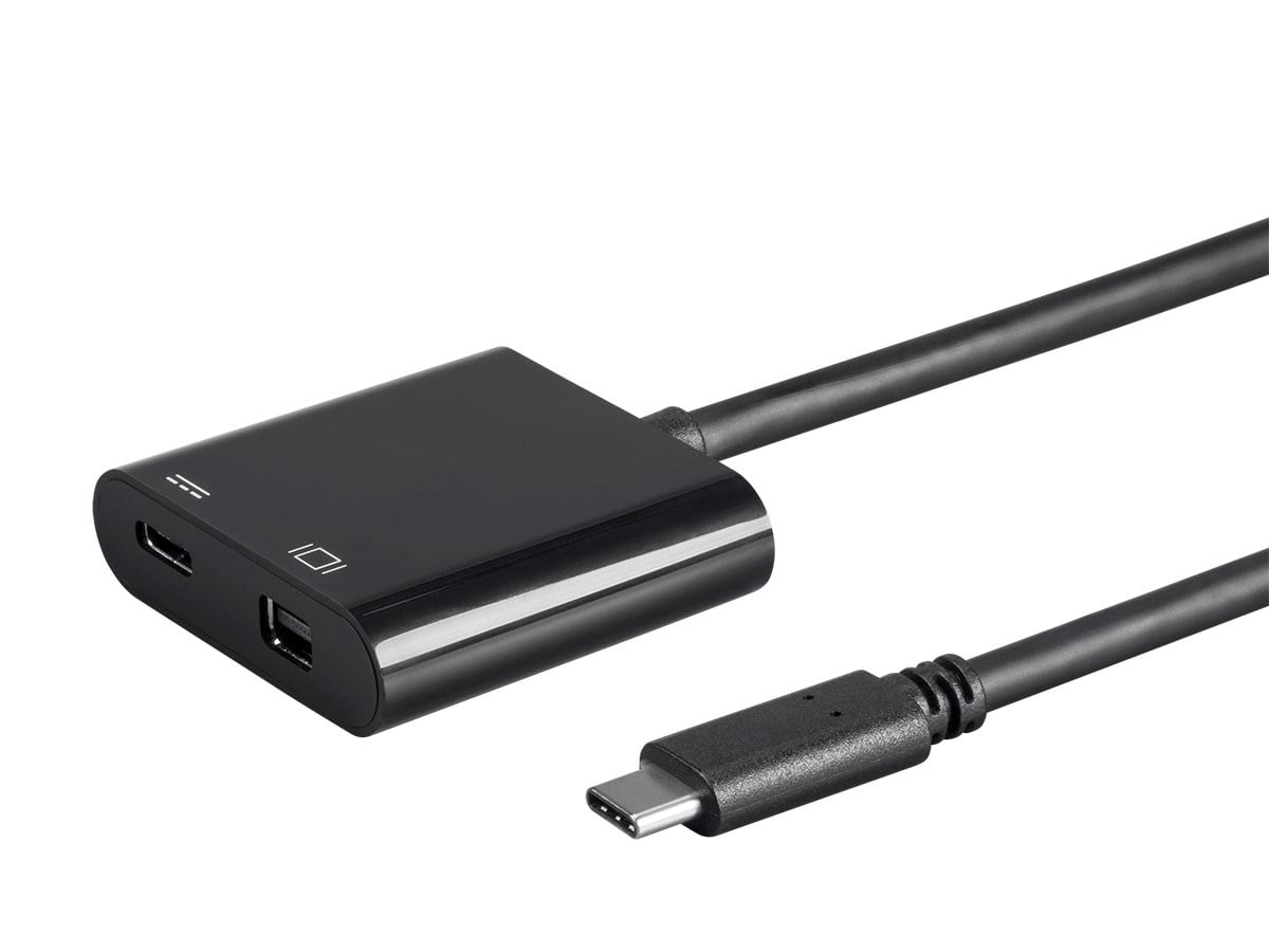 Monoprice USB-C to Mini DisplayPort & USB-C (F) Dual Port Adapter ...