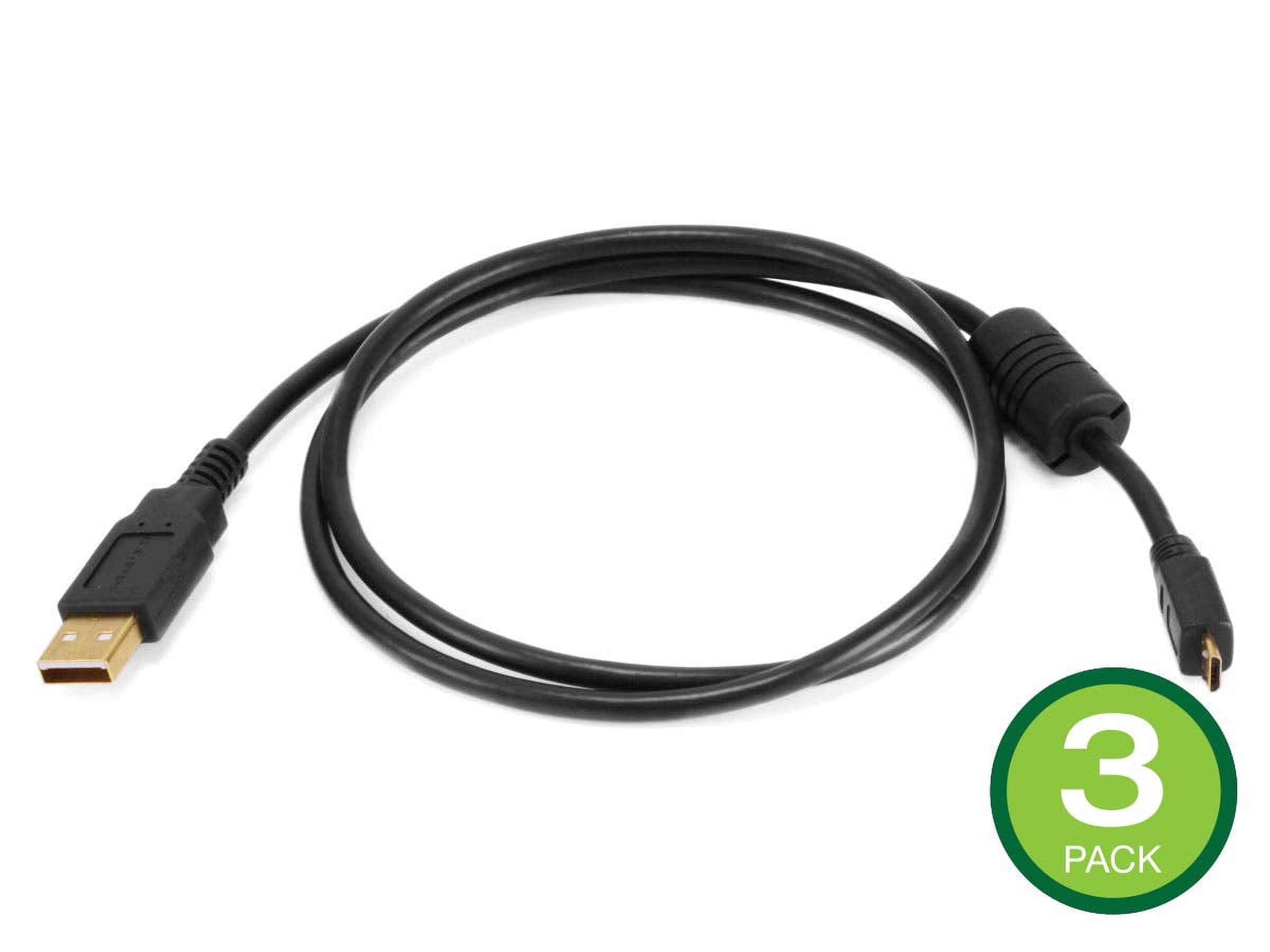 Monoprice USB Type-A to Micro Type-B 2.0 Cable - 3 Feet - Black (3-Pack ...