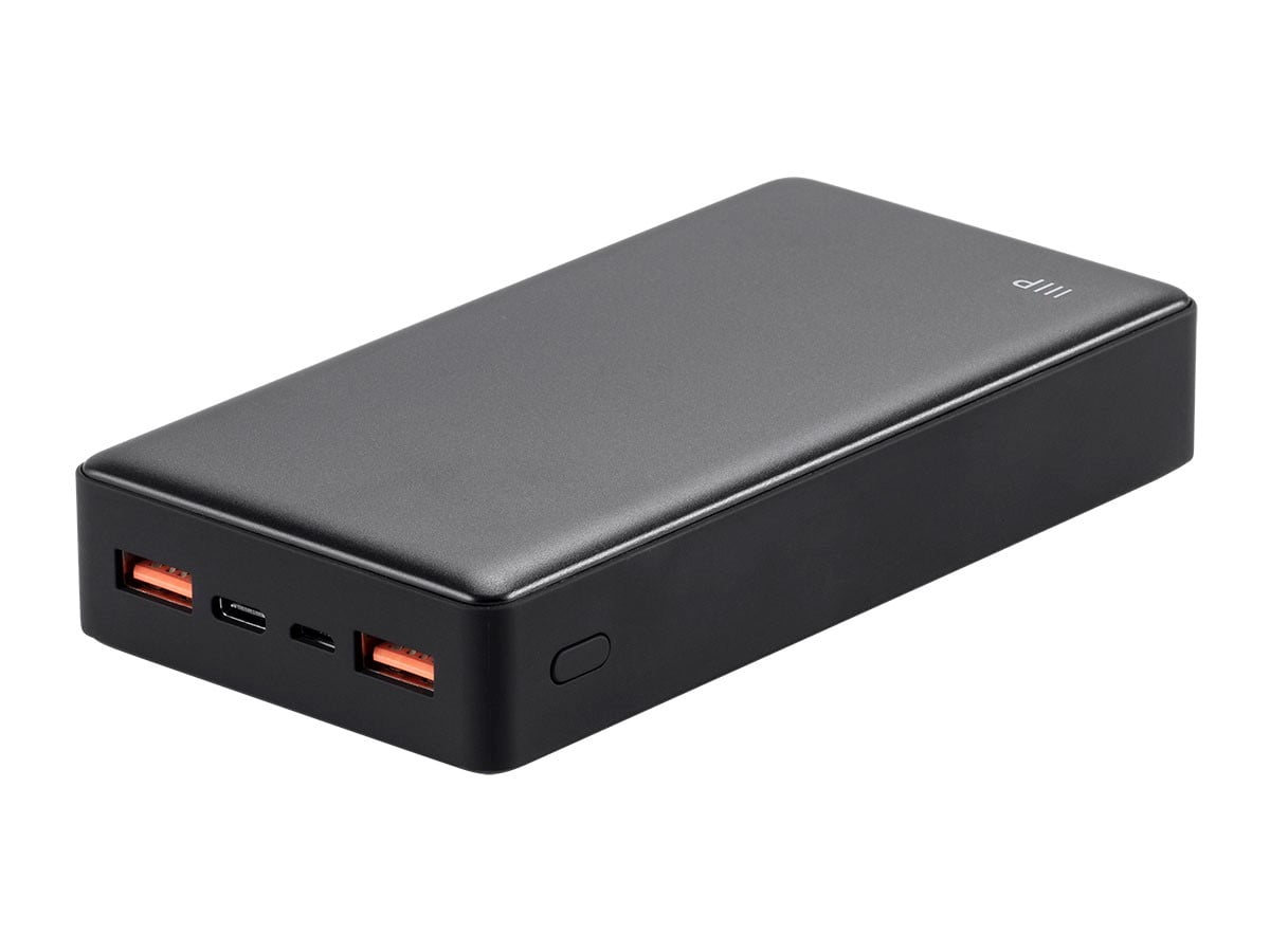 Monoprice Ultra Compact USB Power Bank - Black, 20,000mAh, 3-Port Up to ...