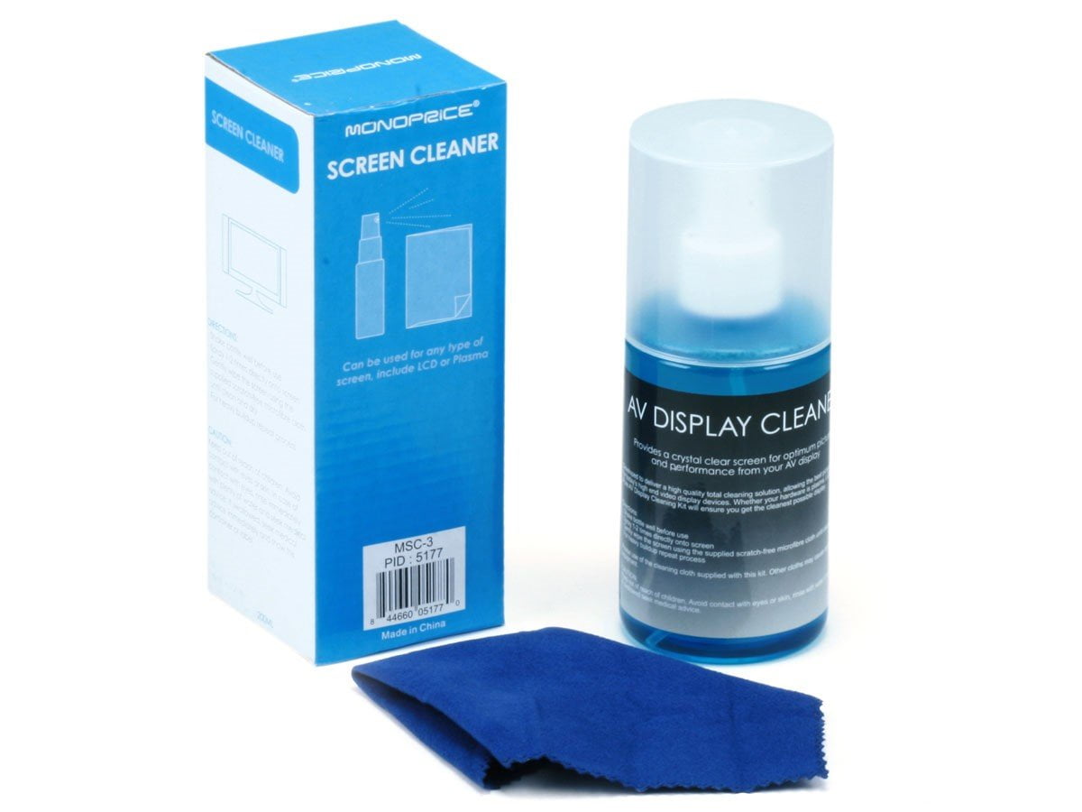 Monoprice Universal Screen Cleaner, 200mL Cleaning Kit for TVs ...