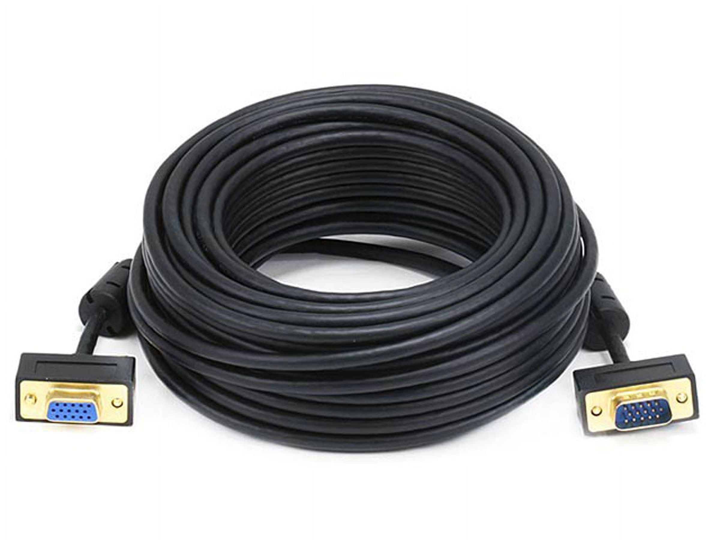 Monoprice 50ft Ultra Slim SVGA Super VGA 30/32AWG M/F Monitor Cable w ...