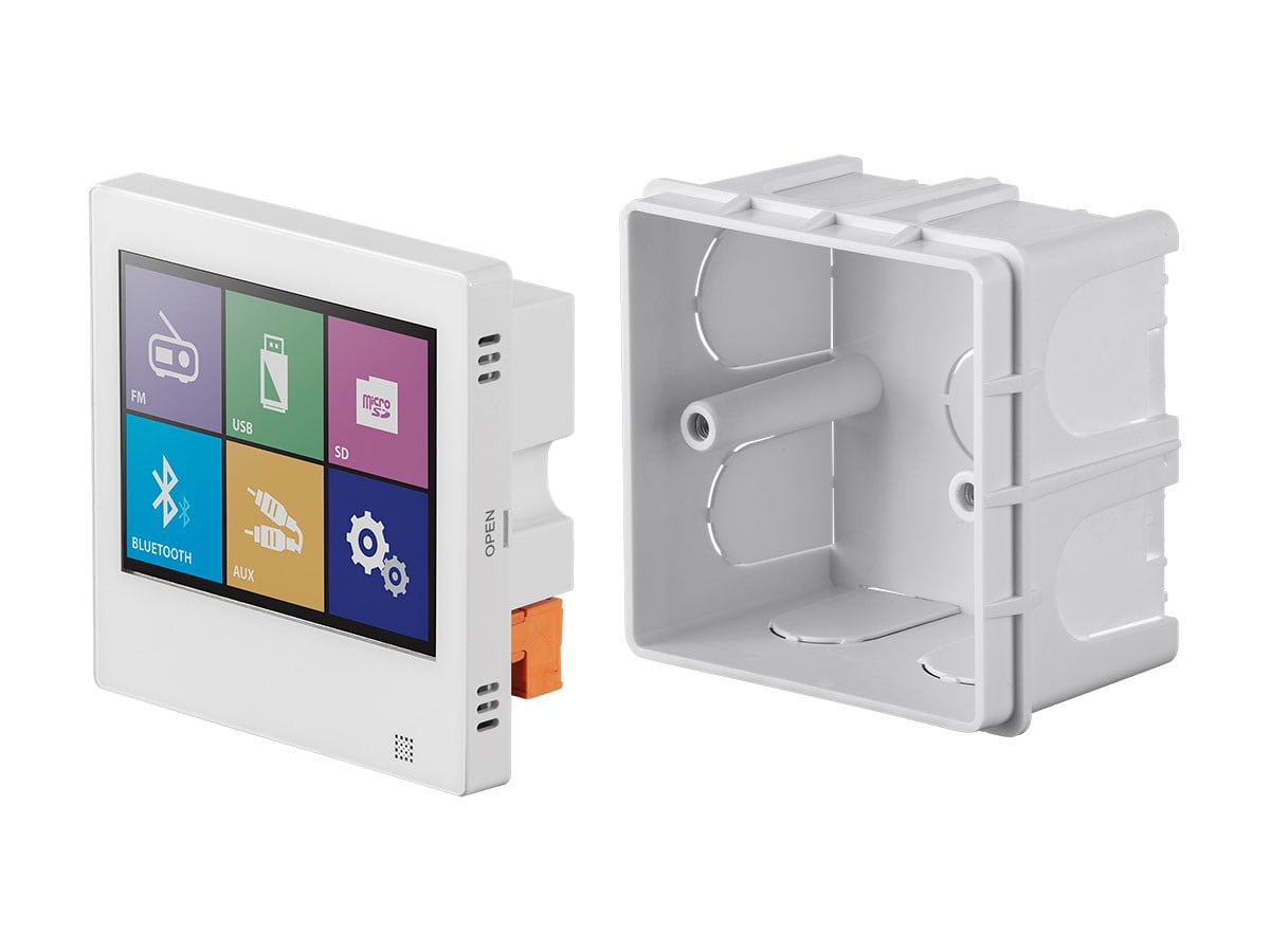 Monoprice Wall Mount Music Amplifier, 40 Watts With Touch Screen ...