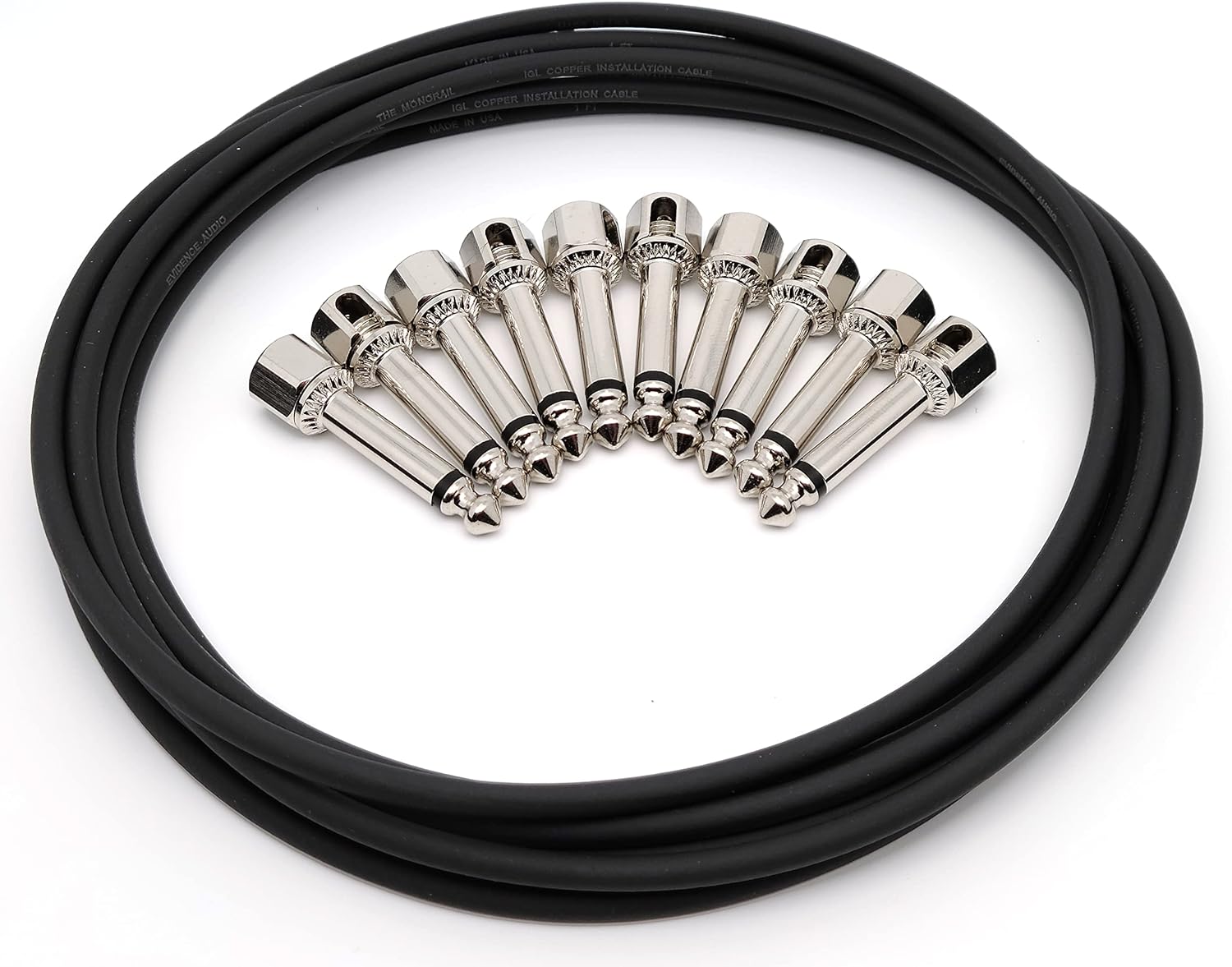 Monorail Cable (Graphite) Angled SIS Plugs (10 feet 10 plugs) - (by E.A ...