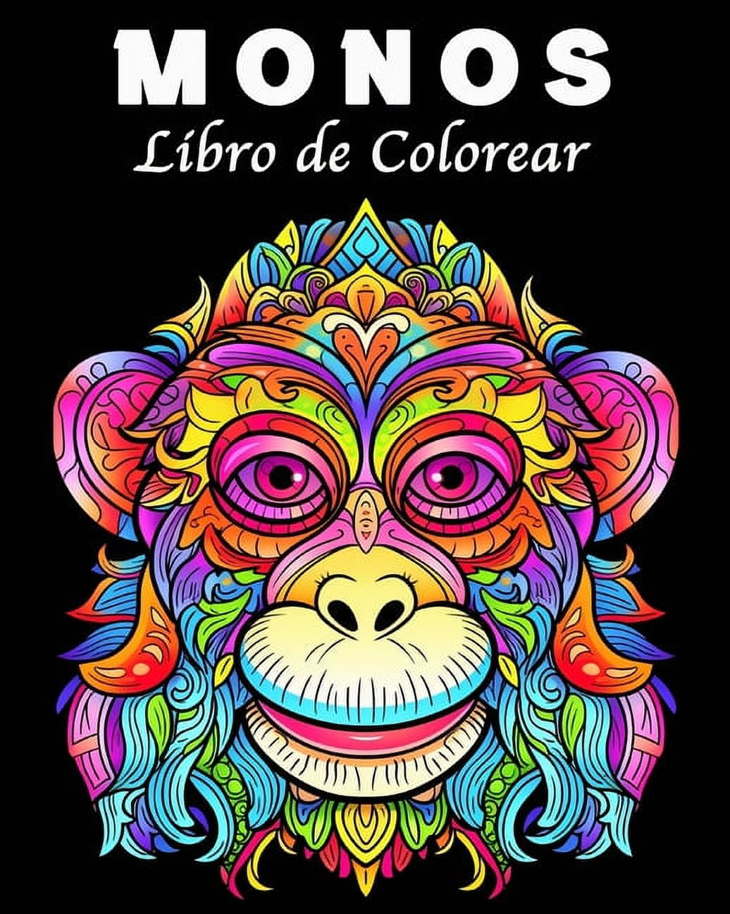 Monos Libro de Colorear: 30 Dibujos únicos de Monos Libro para Colorear ...