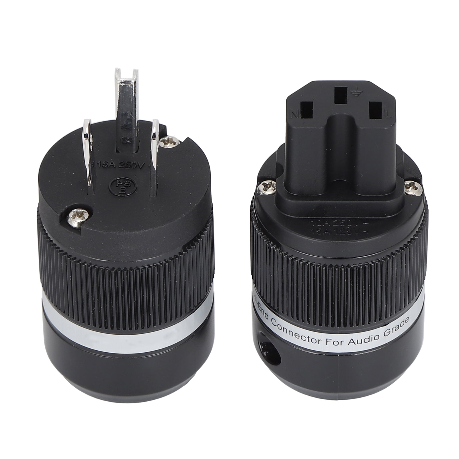 Monosaudio IEC Connector Plug Pure Copper Rhodium‑Plated Audio AC Power ...