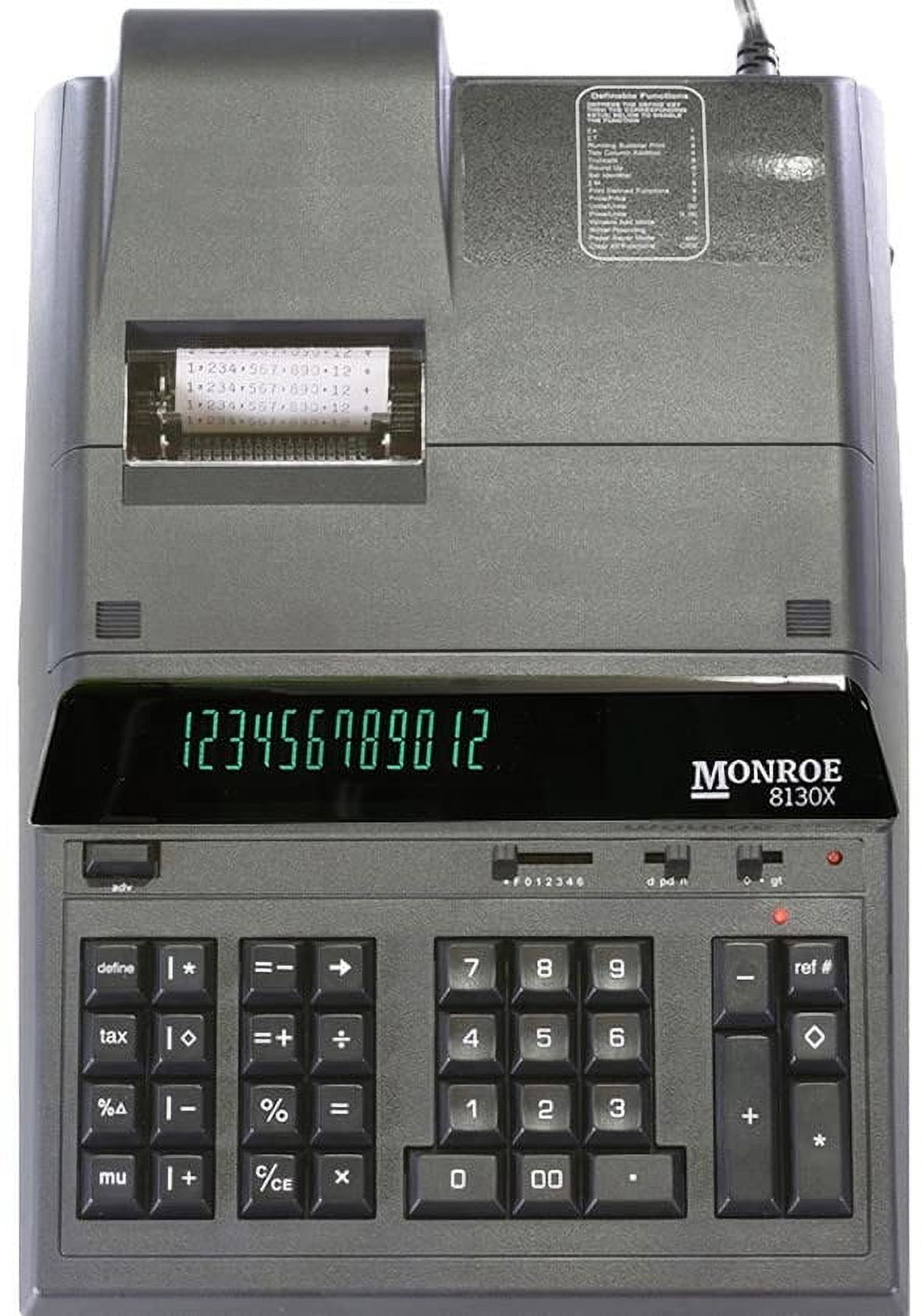 Monroe 8130X Heavy Duty Printing Calculator for Accounting and ...