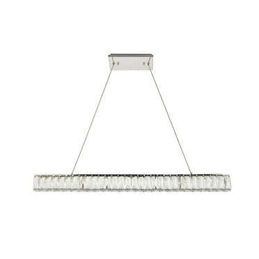 Monroe Integrated LED chip light Chrome Pendant Clear Royal Cut Crystal ...