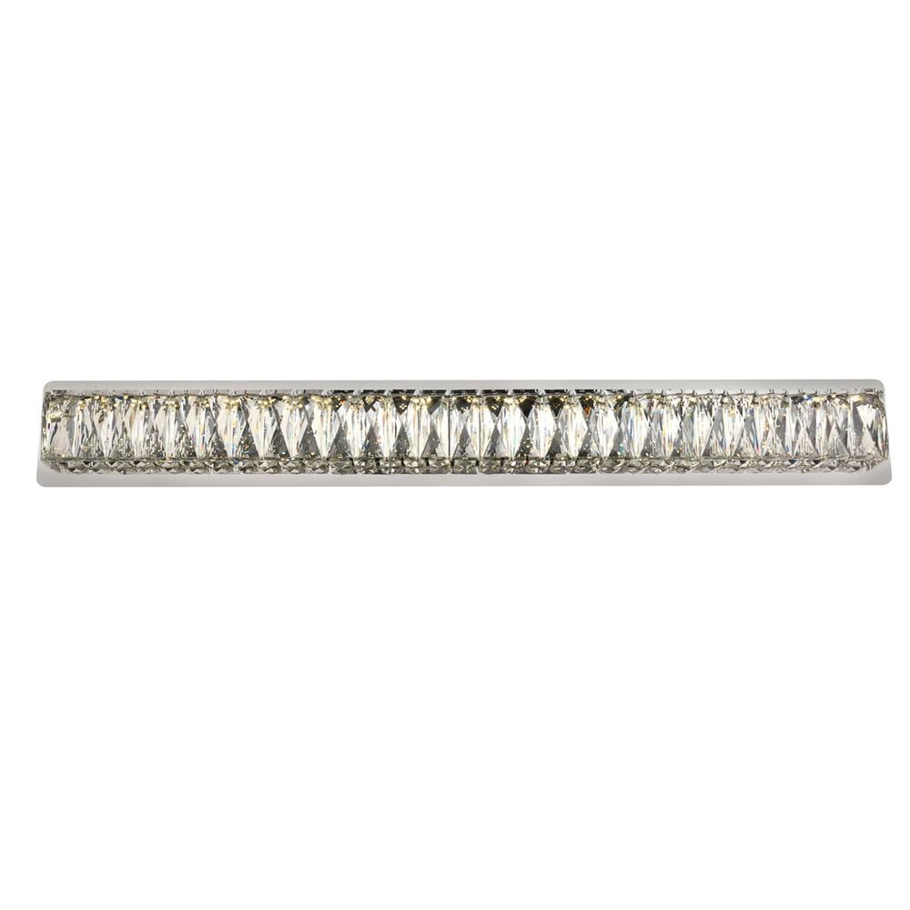 Monroe Integrated LED chip light Chrome Wall Sconce Clear Royal Cut ...