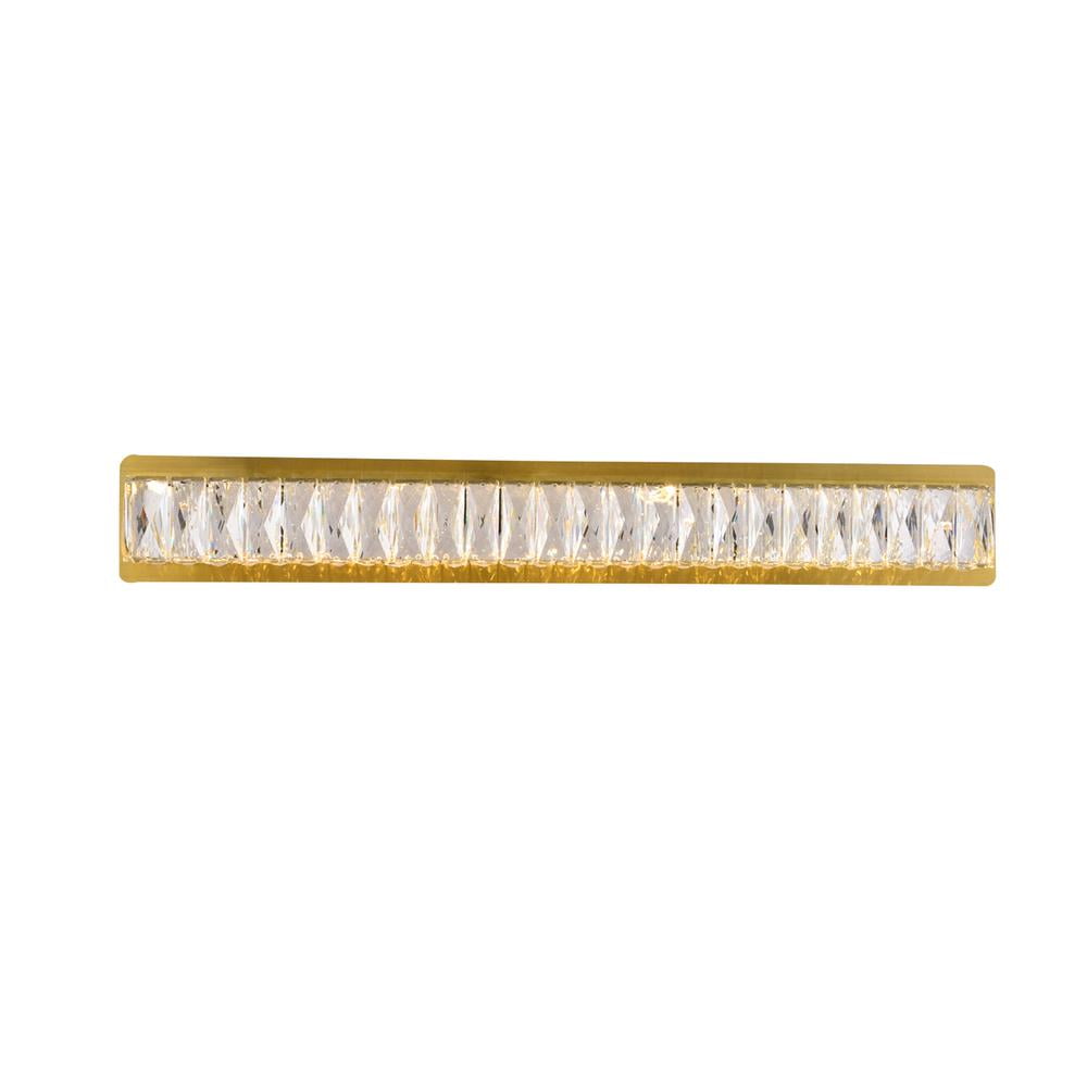 Monroe Integrated LED chip light gold Wall Sconce Clear Royal Cut ...