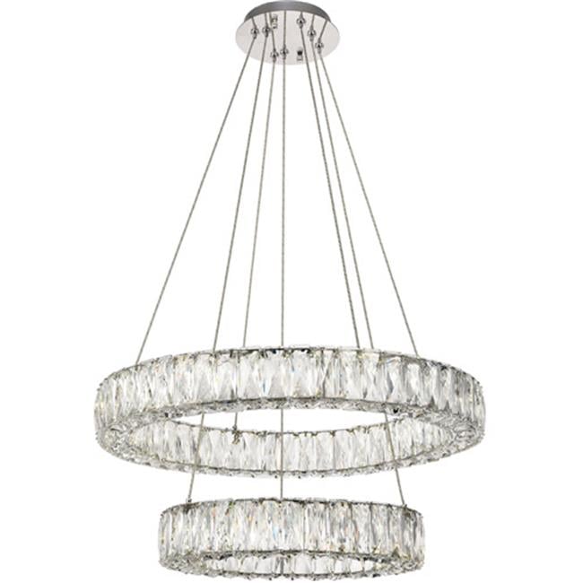 Monroe Integrated Led Chip Light Chrome Chandelier - Walmart.com