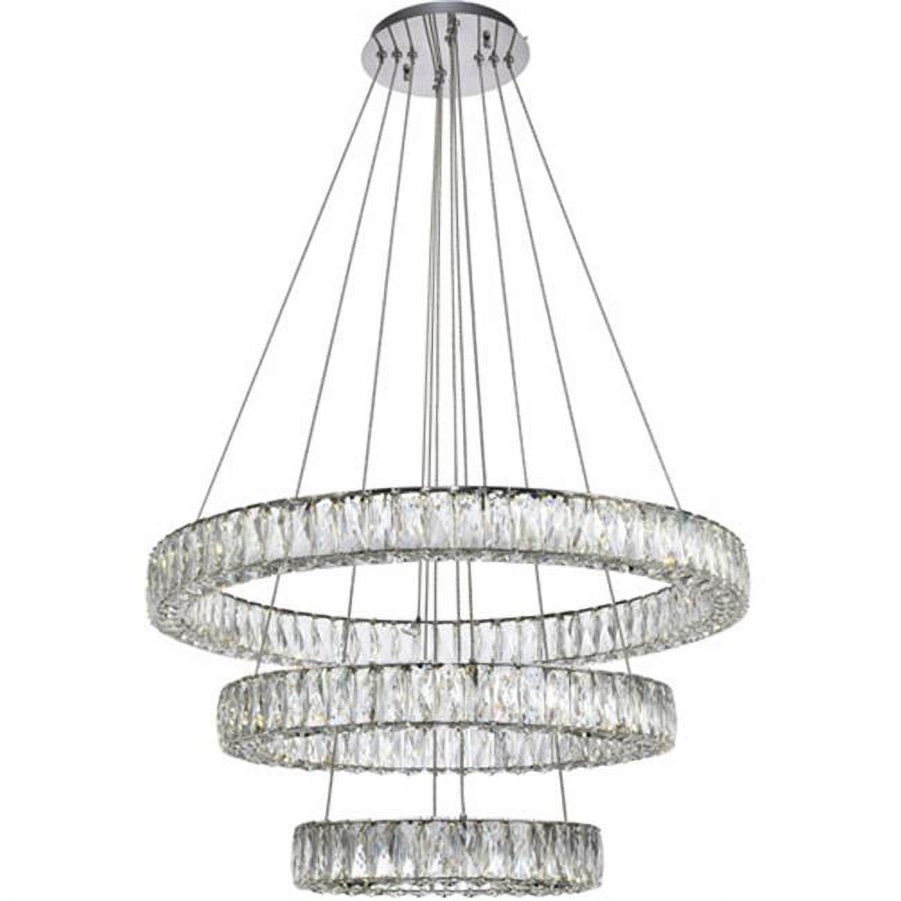 Monroe Integrated Led Chip Light Chrome Chandelier - Walmart.com