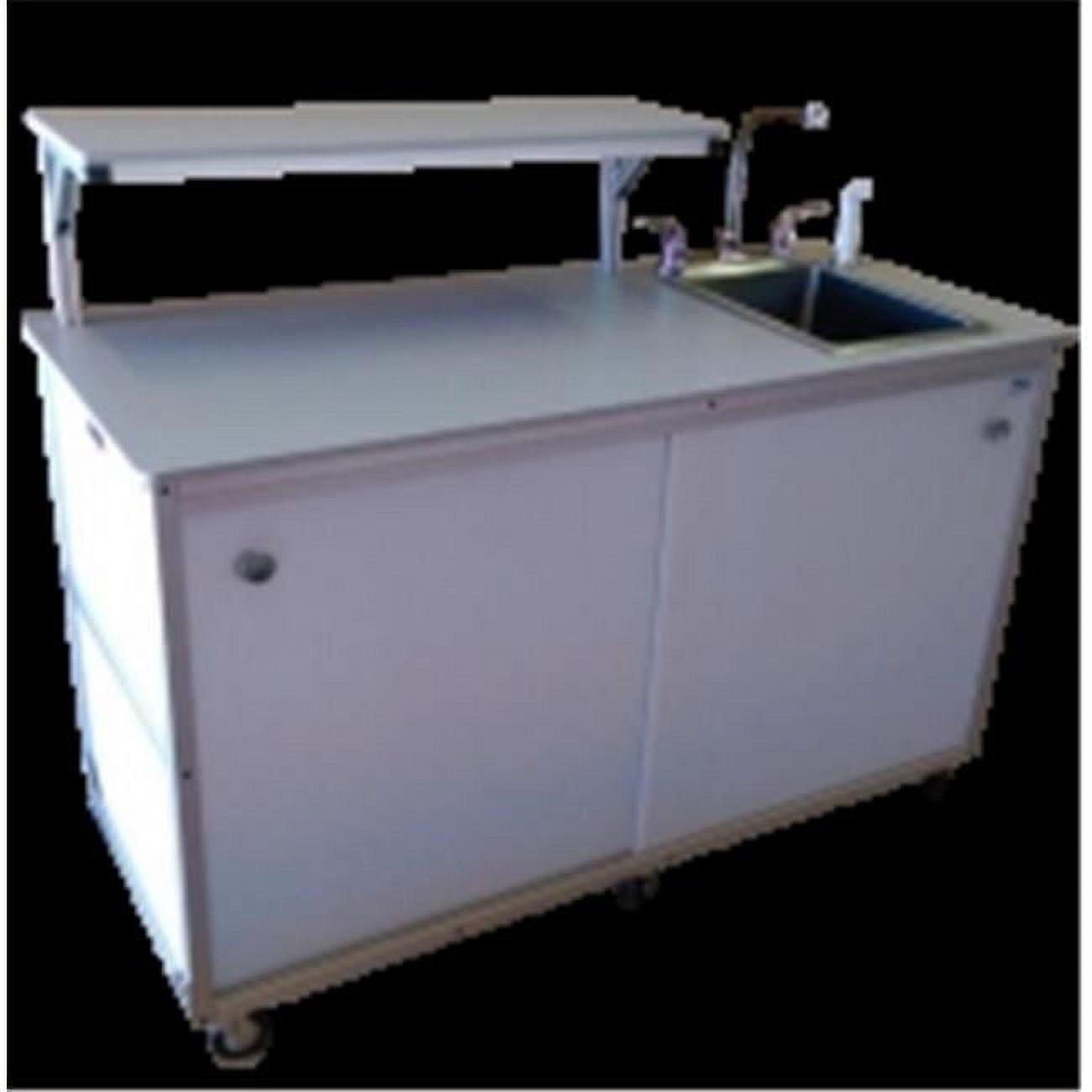 Monsam Utility Food Service Cart with Serving Shelf, Portable Sink, and ...