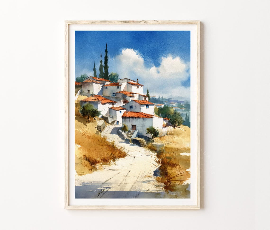 Monsanto Portugal Historic Hilltop Stone Village Wall Art, Unframed ...