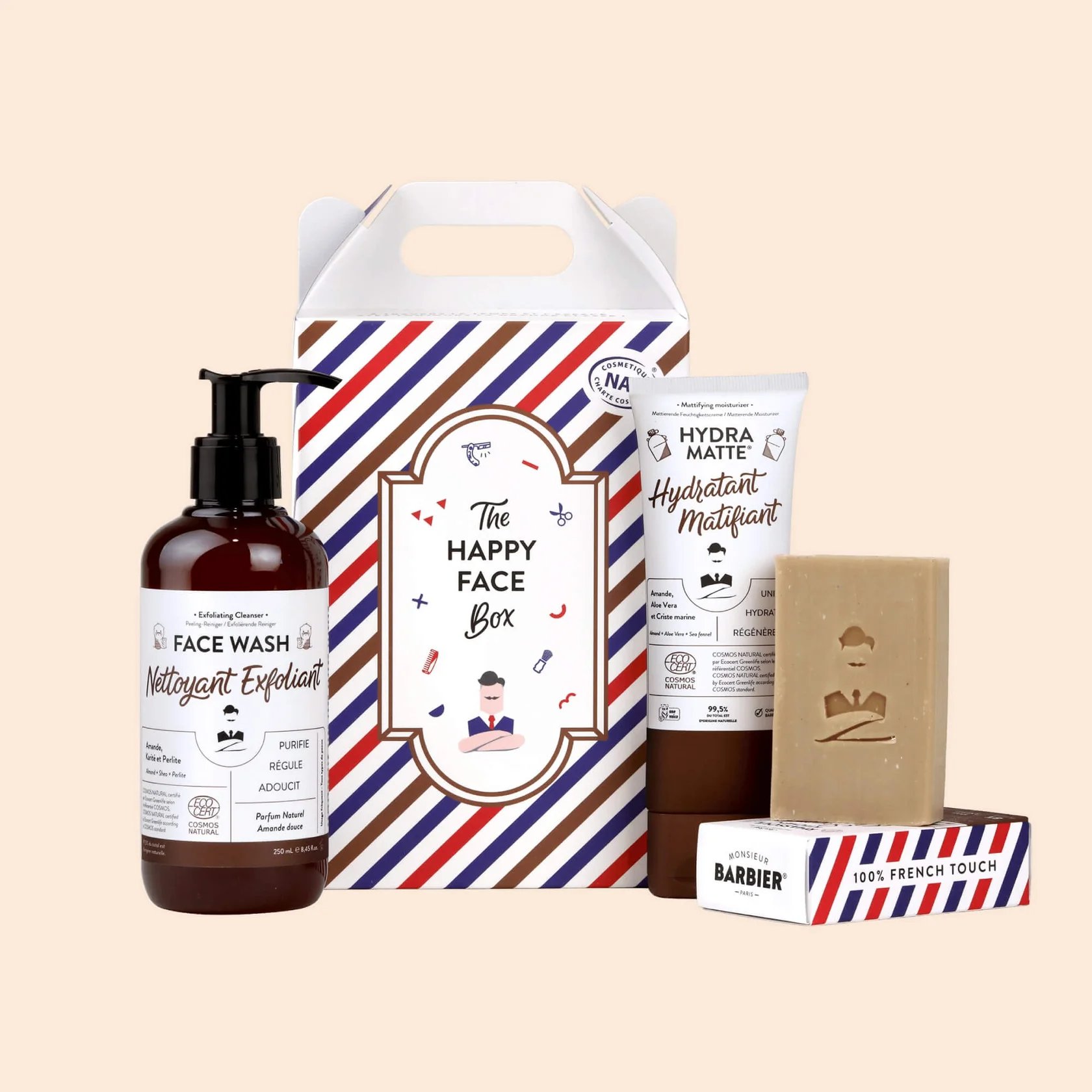 Monsieur Barbier Men's Skincare THE HAPPY FACE BOX Set of 3 Face Wash ...