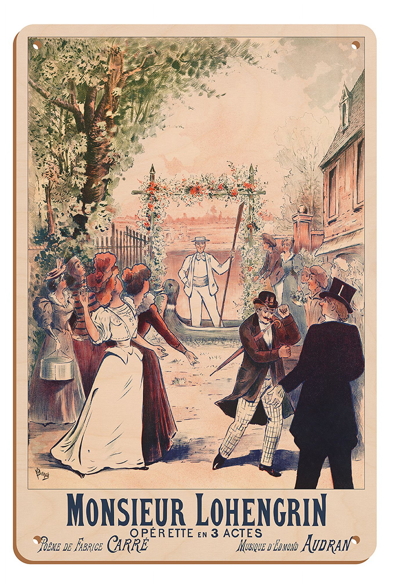 Monsieur Lohengrin - Operetta in 3 Acts - Vintage Music Poster by L ...