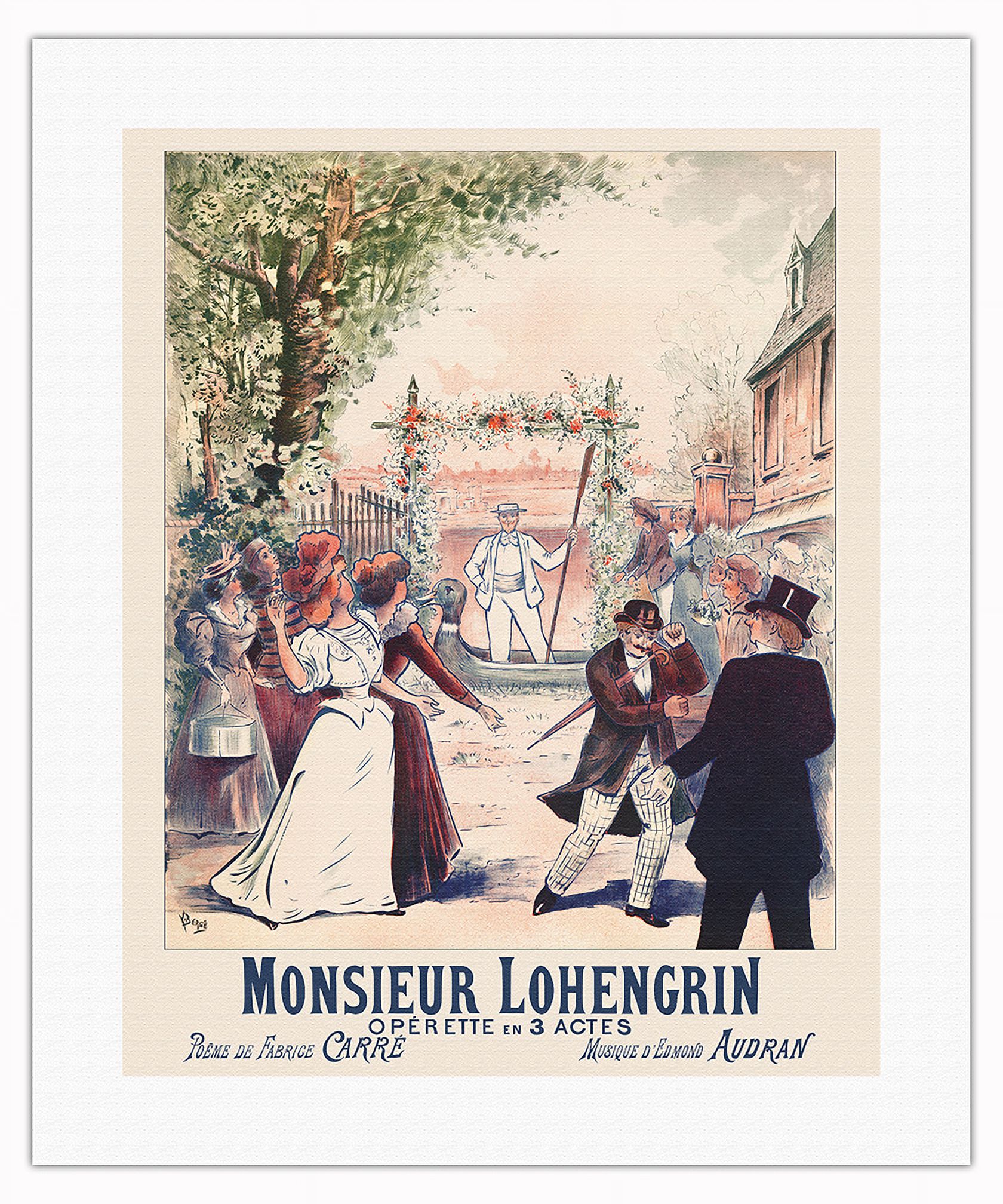 Monsieur Lohengrin - Operetta in 3 Acts - Vintage Music Poster by L ...