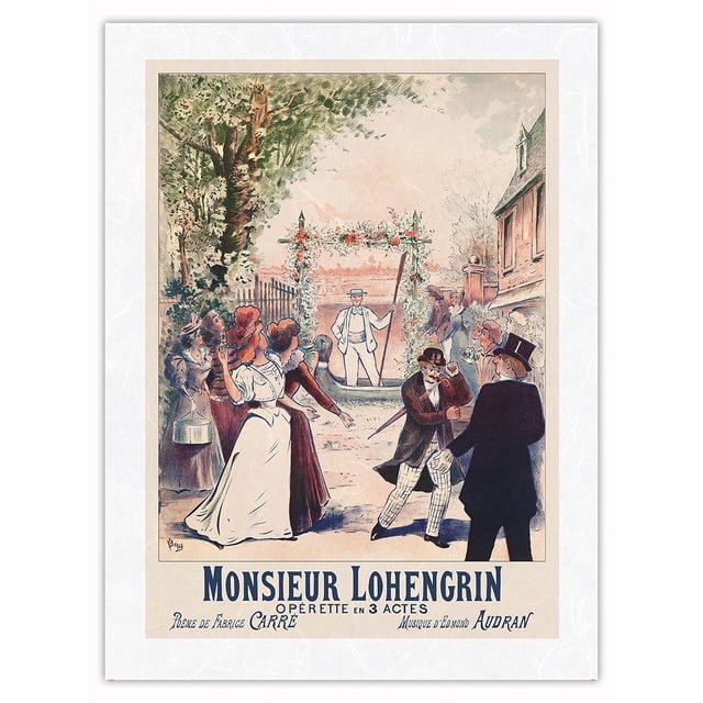 Monsieur Lohengrin - Operetta in 3 Acts - Vintage Music Poster by L ...