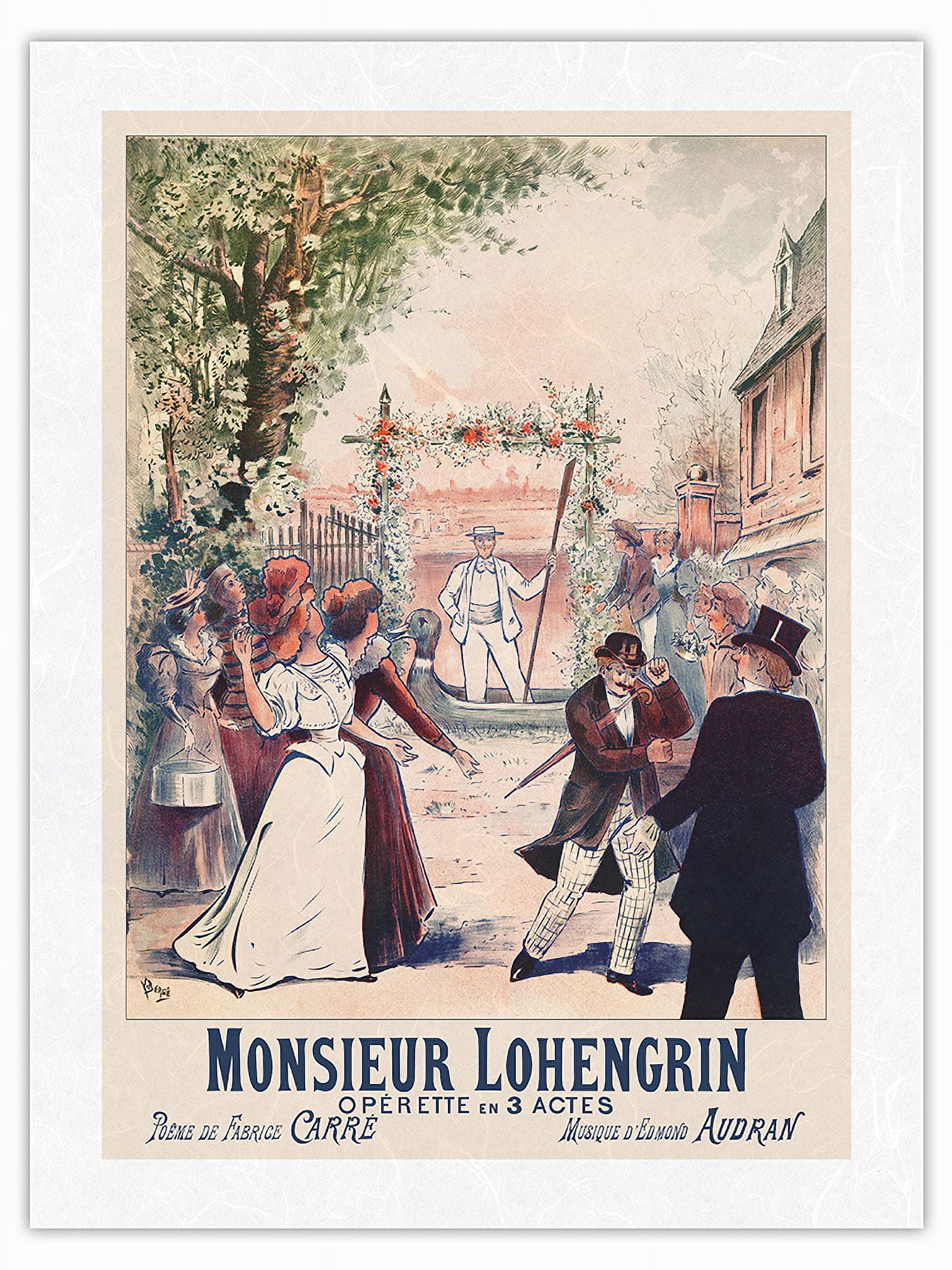 Monsieur Lohengrin - Operetta in 3 Acts - Vintage Music Poster by L ...