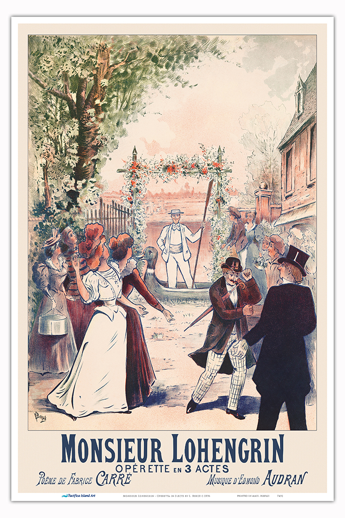 Monsieur Lohengrin - Operetta in 3 Acts - Vintage Music Poster by L ...