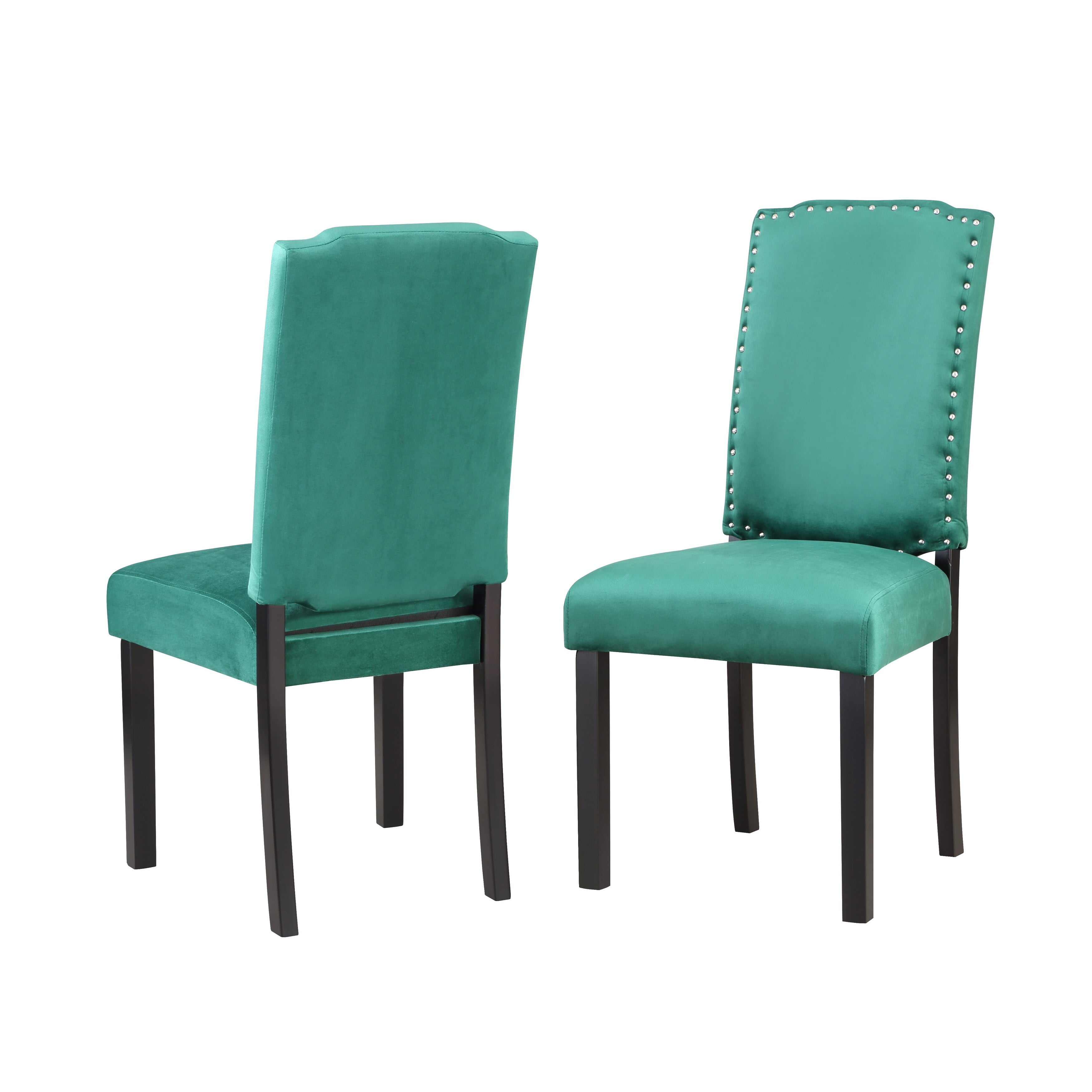 Monsoon Pacific Ellica Velvet Dining Chairs (Set of 2) Emerald Green ...