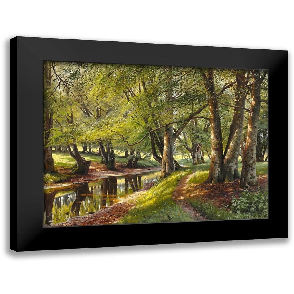 Monsted, Peder Mork 14x12 Black Modern Framed Museum Art Print Titled - A summer day in the ...