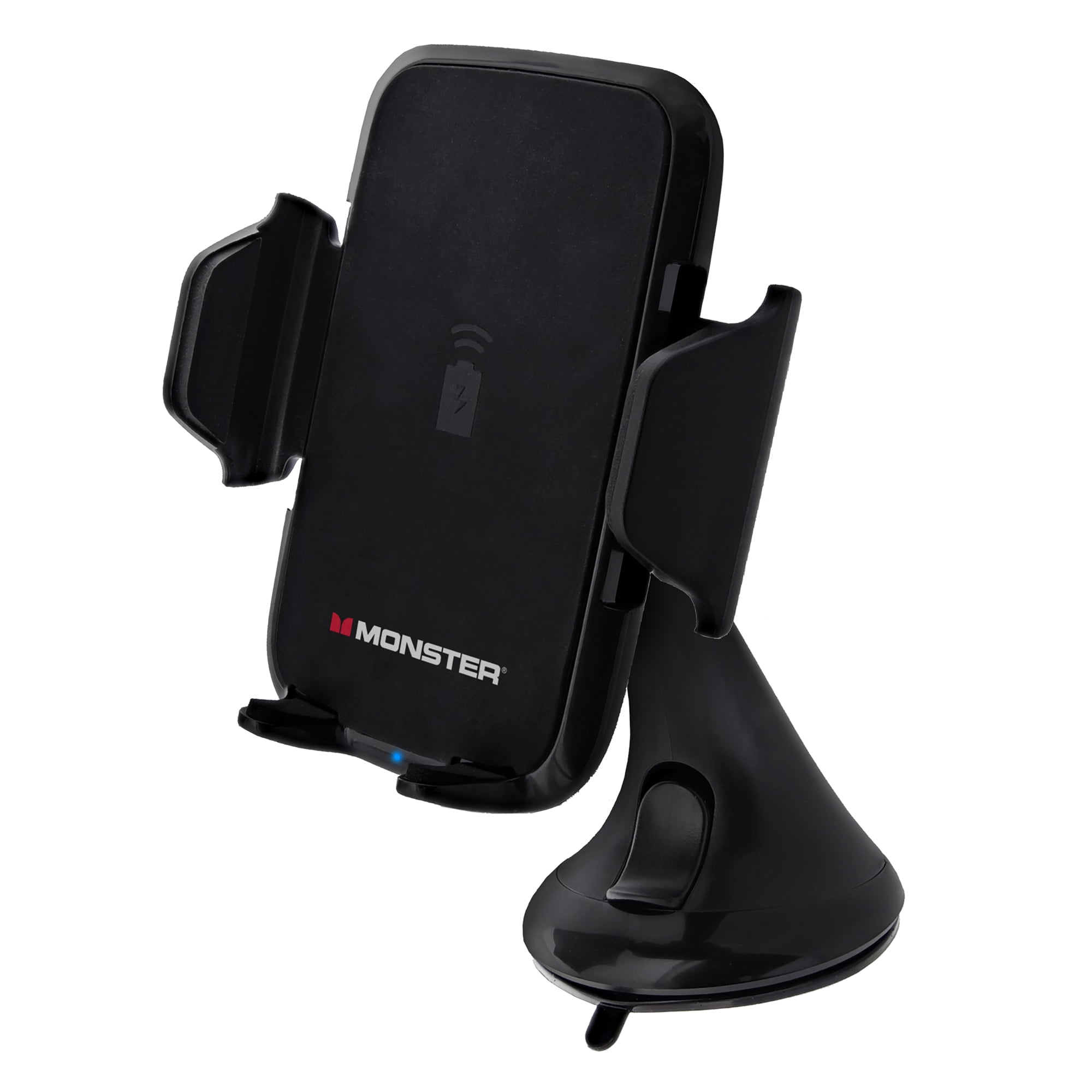 Monster 10W Wireless Car Charger Dash Mount with Suction and Vent Clips ...