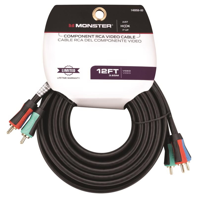Monster 140056-00 Component Video Cable, 12' L - Walmart.com