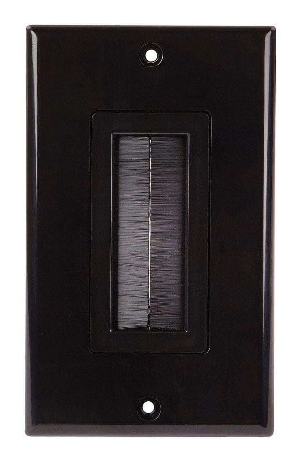 Monster 140677-00 1 Gang Home Theater Wall Plate Black - Walmart.com