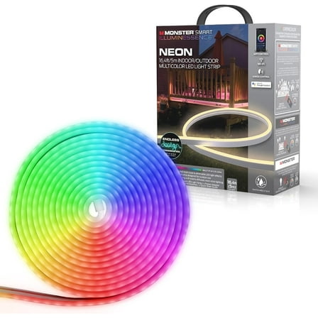 Merkury Innovations Smart Indoor and Outdoor Flex LED Multicolor Neon ...