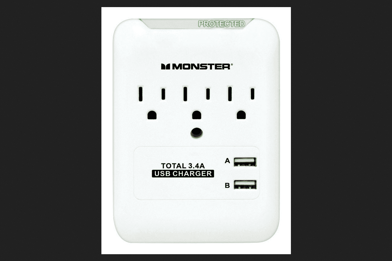 Monster 3 outlets Surge Tap White - Walmart.com