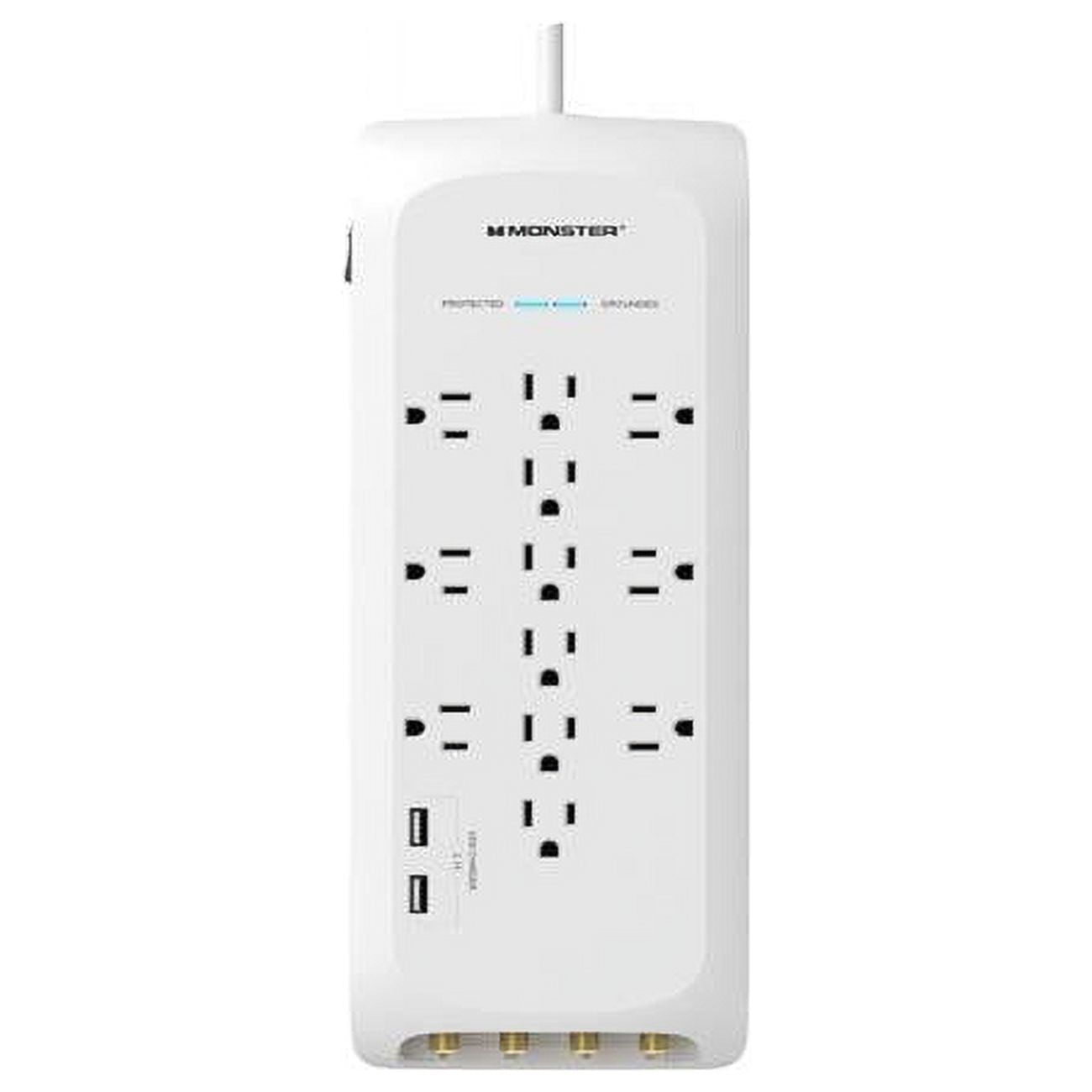 Monster 3001110 6 ft. 12 Outlets Power Strip with Surge Protection ...