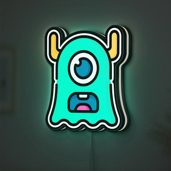 Monster 3D Novelty Light Box, Sci-Fi Alien Creature Decor for Kids or ...