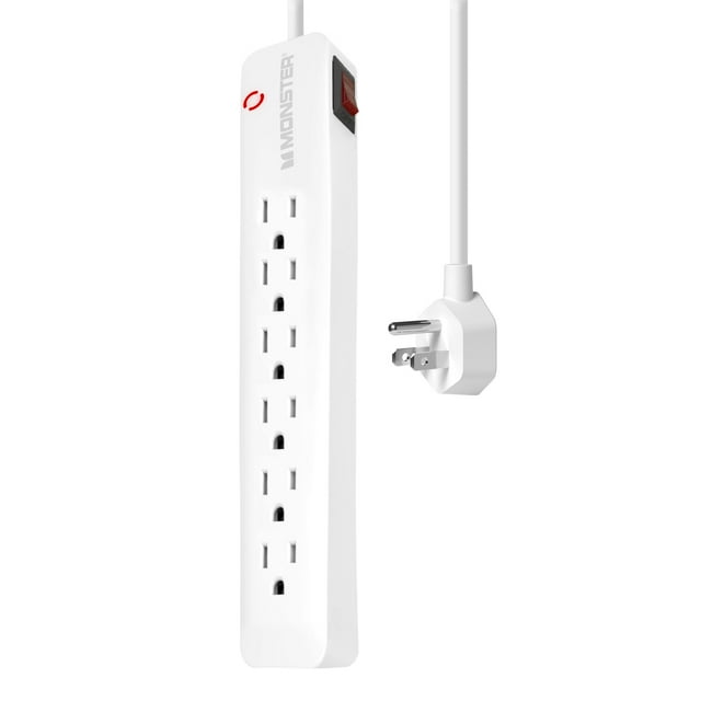Monster Surge Protector, 6 Grounded Outlets, 15FT Extra Long Cord, 1200 ...