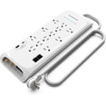 Monster 6ft Power Strip & Surge Protector for Protected TV Electronics ...