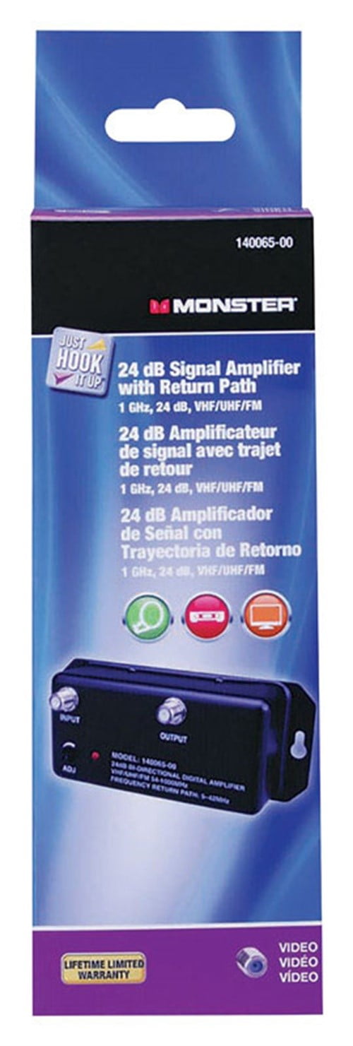 Monster 75 Ohm 1 Gh Black Carded Continuous Power 60 Hz Channel Audio ...