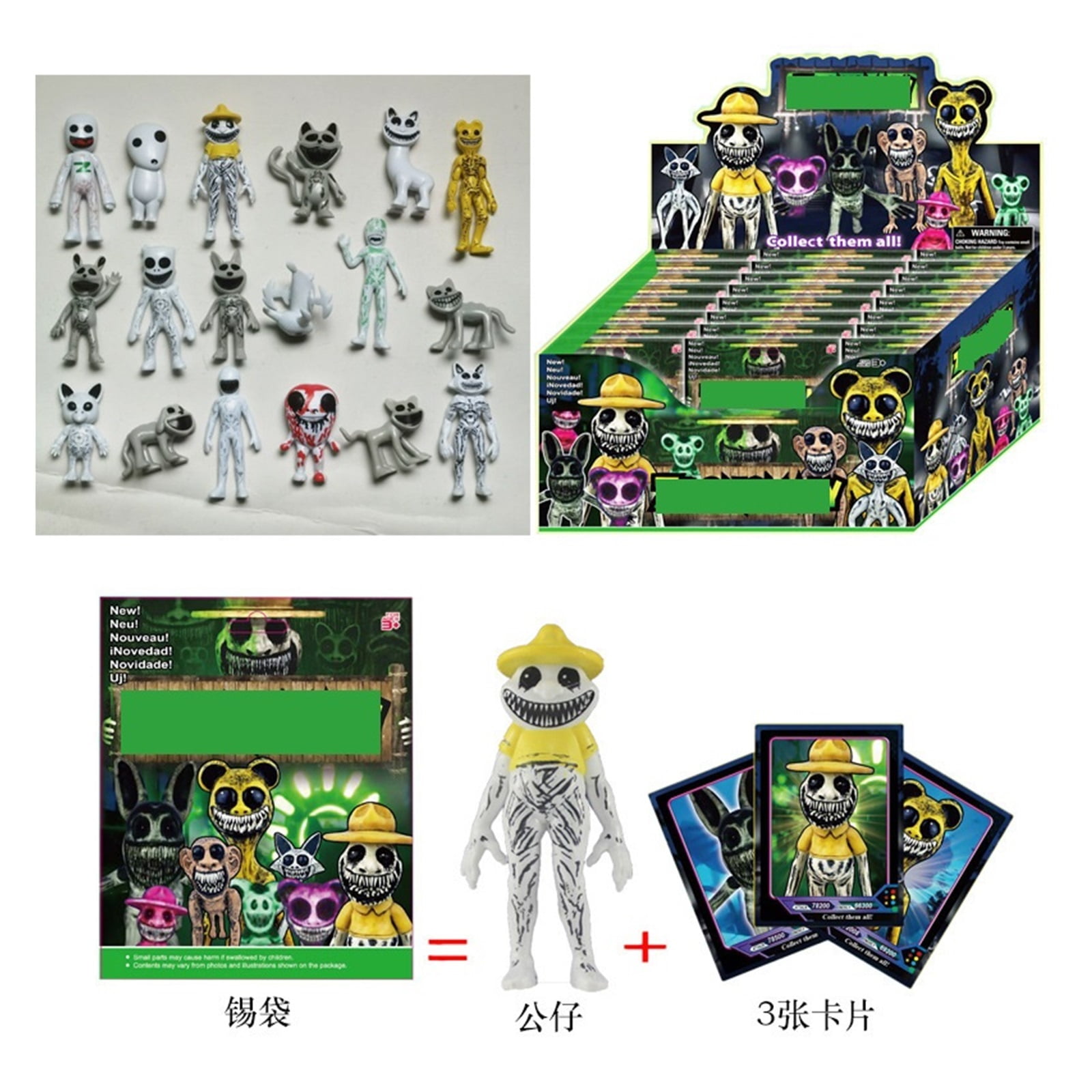 Monster Action Figures Pvc Model Toy Frog Fish Zookeeper Figure ...