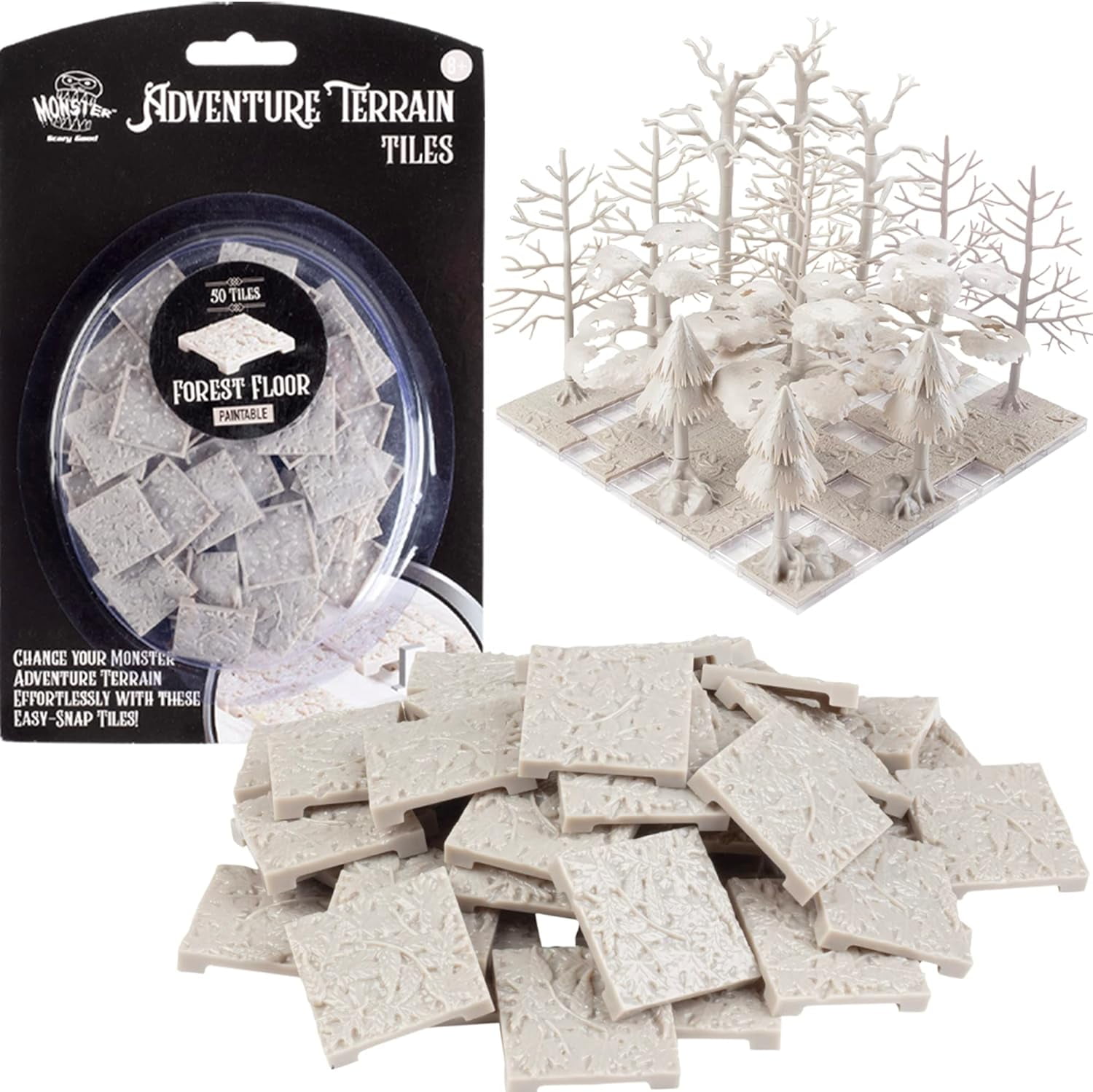 Monster Adventure Terrain- 50pc Forest Floor Tile Expansion Pack ...
